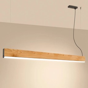 LED závěsné svítidlo z masivního dřeva v přírodní barvě LYKKE – Thoro