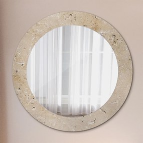 Kulaté dekorativní zrcadlo Přírodní kámen fi 60 cm