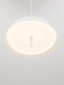 Bílé hliníkové LED stmívatelné závěsné svítidlo ø 45 cm Velio – Nova Luce
