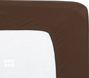Prostěradlo Florella Fein Jersey 55 Mocca, 140-160x200 cm