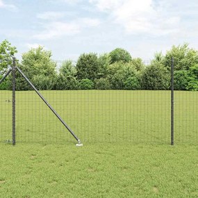 Evropský plot se hroty 25 x 1,2 m Ocel potažená PVC Šedá 3350675