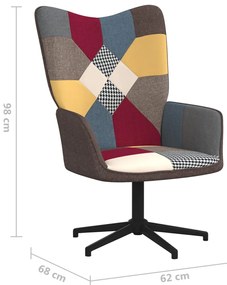 vidaXL Marketos Relaxační křeslo se stoličkou patchwork textil