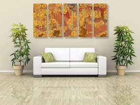 5-dílný obraz abstrakce ve stylu G. Klimta - 200x100 cm