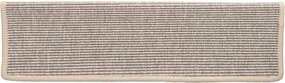 Schodové rohože 15 ks 65 x 21 x 4 cm stříbrné s obdélníkovým okrajem 326907