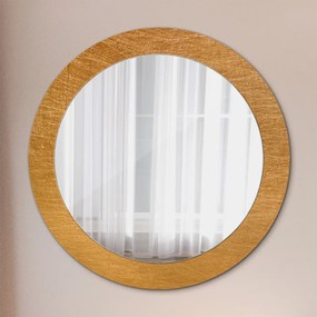 Kulaté zrcadlo s dekorem Kovový povrch fi 70 cm
