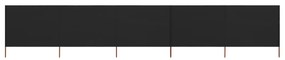 5dílná zástěna proti větru látková 600 x 80 cm černá - Default Title