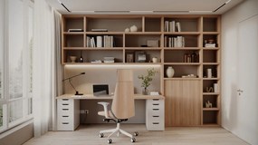 Kancelářské křeslo Moon Wood HD White