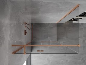 Mexen Mist HT, sprchový kout s výklopnými dveřmi levý 120 x 70 cm, čiré sklo, měděná matná, 8A5T-120-070-65-00-L