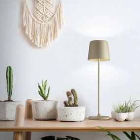 Brilliant G90939/18  Venkovní AKU stolní lampa KAAMI cappuccino USB-C