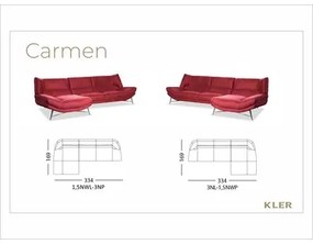 Rohová sedací souprava KLER Carmen W175