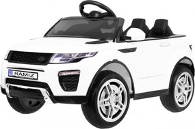 Ramiz Elektrické autíčko Rapid Racer pro děti, bílé SUV + dálkové ovládání