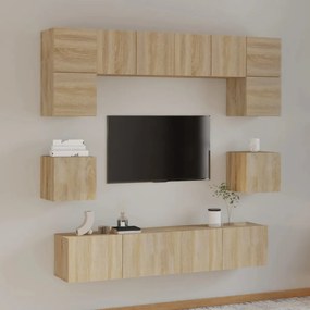 8dílný set TV skříněk dub sonoma kompozitní dřevo 3114408