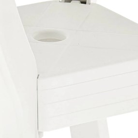 Bistro stolek bílý 70 x 70 x 72 cm plast - Default Title