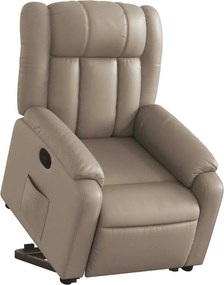 Zvedací polohovací křeslo cappuccino umělá kůže 3205270