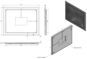 Sapho MITRA zrcadlo v rámu 920x720x40mm, antracit