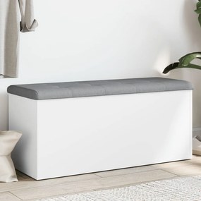vidaXL Úložná lavice 102 x 42 x 45 cm kompozitní dřevo [835055] Barva: Bílá