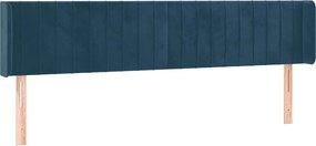 Čelo postele typu ušák tmavě modrá 163x16x78/88 cm samet 3119064