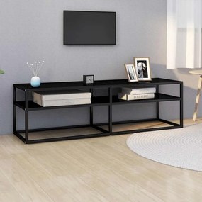 TV stolek černý 140 x 40 x 40,5 cm tvrzené sklo 331715