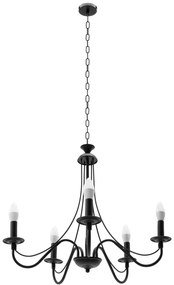 Toolight - Závěsné svítidlo 5xE14 60W APP210-3CPR, černá, OSW-08146