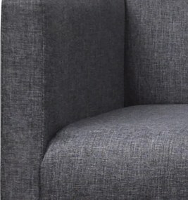 vidaXL Lavice s polstrovanou poduškou textil kaučukovník [241664] Barva: Tmavě šedá