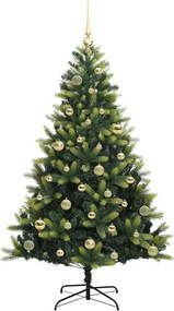Umělý zavěšený vánoční stromeček 150 LED Zelená 150 cm PVC a PE 3395986