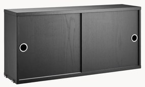 Skříňka pro modulární regálový systém's posuvnými dveřmi String System