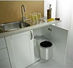 Elletipi RING 10 L Vestavný odpadkový koš na dvířka hliníkový