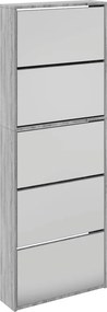 Botník se zrcadlem 5patrový šedý sonoma 63 x 17 x 169,5 cm 3228284