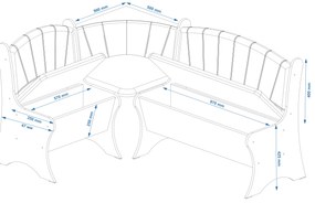 Rohová lavice KAPITAN