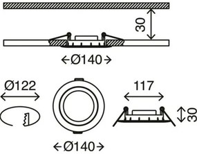 Briloner 7116-432 - SADA 3x LED Koupelnové svítidlo FLAT IN LED/9W/230V IP23