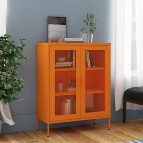 Úložná skříň oranžová 80 x 35 x 101,5 cm ocel 336174