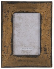 Bronzovo-hnědý fotorámeček s patinou - 17*1*22 cm / 10*15 cm