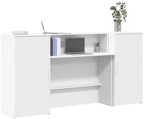Recepční stůl bílý 200x50x103,5 cm kompozitní dřevo 3324214