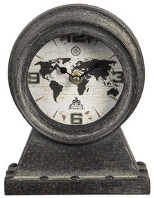 Vintage stolní hodiny The World - 15*8*19 cm / 1*AA