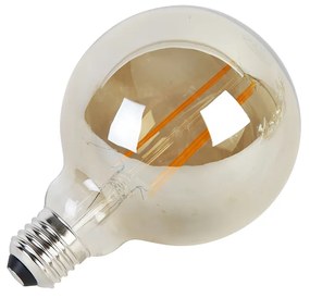 Sada 5 stmívatelných LED žárovek E27 se 3 stupni stmívání, G95, zlaté sklo, 5W, 380lm, 2200K