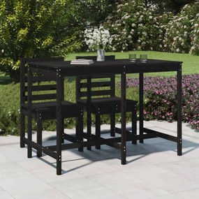 vidaXL Zahradní stůl černý 159,5 x 82,5 x 110 cm masivní borové dřevo