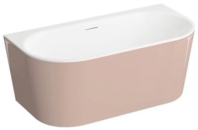 Polimat Akrylátová volně stojící vana ke stěně Sola 150x75 Barva: Bílá/růžová lesk, Rozměry (cm): 150x75