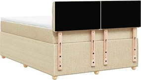 Box spring postel s matrací krémová 160x200 cm textil 3287519