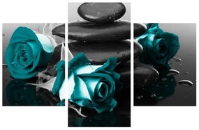 Obraz modrých růží (90x60 cm)