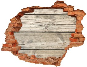Wallmuralia Fotoobraz díra na stěnu Dřevěné pozadí 90x70 cm