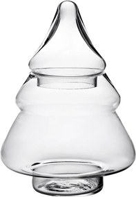 Transparentní skleněná dóza ve tvaru stromku - Ø 19*29 cm