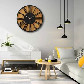 Moderní dřevěné nástěnné hodiny Designové hodiny | SENTOP HDFK029-dub