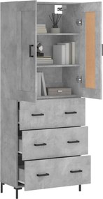 Skříň highboard betonově šedá 69,5x34x180 cm kompozitní dřevo 3199749