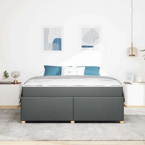 Rám postele s matrací Tmavě šedá 180 x 200 cm textil 3399371