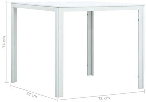 vidaXL Marketos Konferenční stolek bílý 78x78x74 cm HDPE dřevěný vzhled