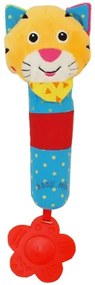 Dětská pískací plyšová hračka s chrastítkem Baby Mix tygřík Barva: Dle obrázku