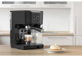 Sencor - Pákový kávovar espresso 1450W/230V černá/matný chrom