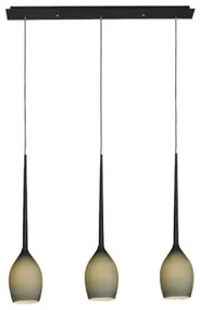 Retro lustr Izza 3 Olive