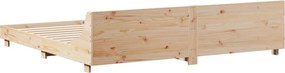 Postel bez matrace 200 x 200 cm masivní borovice 3302267