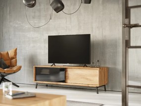 Bílý nábytek TV stolek Modern Loft 2d (200 cm) dub, masiv